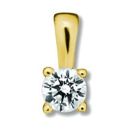 Kettenanh&auml;nger ONE ELEMENT "0.1 ct Diamant Brillant Anh&auml;nger aus 585 Gelbgold", gold, Schmuckanh&auml;nger, Damen, 0,1 SI = kleine Einschl&uuml;sse mit Brillant, Gelbgold 585, Kettenanh&auml;nger