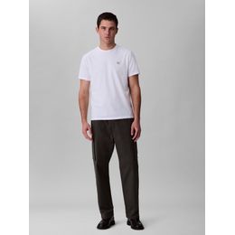 Cargohose Calvin Klein Jeans "CO PULL ON STRAIGHT CARGO PANT", Herren, Gr. XL, N-Gr, grau, Web, Obermaterial: 97% Baumwolle, 3% Elasthan, straight fit lang, Hosen Cargohose, in Unifarbe
