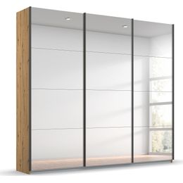 Schwebet&uuml;renschrank Rauch "Kleiderschrank Schrank Garderobe W&auml;scheschrank Ankleide ORACLE", braun (eiche artisan), B:203cm H:210cm T:62cm, Holzwerkstoff, Schr&auml;nke, Schwebet&uuml;renschrank, inkl. Schubladen-Einsatz und extra Einlegeb&ouml;den MADE IN GERMANY