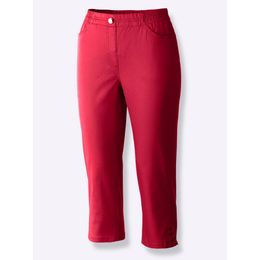 Caprijeans Classic Basics, Damen, Gr. 21, Kurzgr&ouml;&szlig;en, rot, 96% Baumwolle, 4% Elasthan, unifarben, 3/4-L&auml;nge, Jeans Caprijeans
