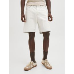 Jack & Jones Shorts JACK & JONES "JJITONY JJORIGINAL SHORTS AM 406 SN", Herren, Gr. L, N-Gr, beige (ecru), Web, Obermaterial: 100% Baumwolle, unifarben, relaxed fit kniefrei, Hosen Shorts, im Five-Pocket Style