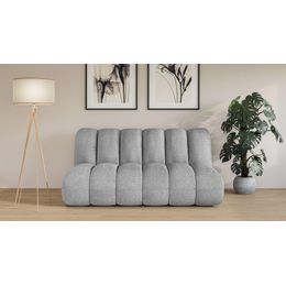 2,5-Sitzer "Priya Designersofa, moderne Steppung, auch in Boucl&eacute;", grau (hellgrau), B:185cm H:84cm T:108cm, 100% Polyester, LeGer Home by Lena Gercke, Sofas, 2 5-Sitzer, gem&uuml;tlich und modern, B/T/H: 185/108/84 cm