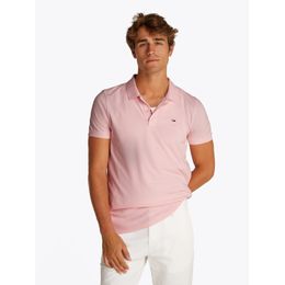 Poloshirt Tommy Jeans "TJM SLIM PLACKET POLO EXT", Herren, Gr. M, rosa (precious pink), Piqu&eacute;, Obermaterial: 100% Baumwolle, slim fit, Shirts Poloshirt