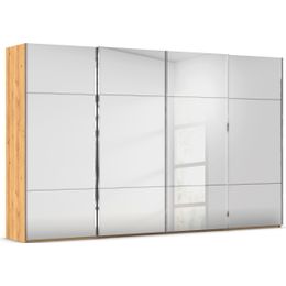 Schwebet&uuml;renschrank Rauch "Kleiderschrank Schrank Garderobe Schlafzimmerschrank SCALE-TRIO", braun (asteiche), B:360cm H:223cm T:68cm, Holzwerkstoff, Schr&auml;nke, Schwebet&uuml;renschrank, edle dreigeteilte Front mit 2 Zierleisten Spiegelfront MADE IN GERMANY