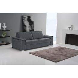Schlafsofa Egoitaliano "Cecilia, modern & elegant, erstklassiger Sitzkomfort, Dauerschl&auml;fer", grau (charcoal), B:234cm H:85cm T:102cm, Sofas, Schlafsofa, inkl. Matratze und hochwertigem Metallbettrahmen, toller Schlafkomfort