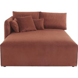 Ottomane OTTO HOME "N&ouml;re", orange (terra), B:138cm H:86cm T:168cm, 92% Polyester, 8% Polyamid, Sofas, Ottomane, Lounge-Modul - zum eigenen Zusammenstellen, Breite 138cm, Tiefe 168cm