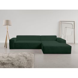 Ecksofa WERK2 "Zeus-XL, Mega-Sofa mit gro&szlig;er Sitztiefe, Stellma&szlig;e 311cm x 210cm", gr&uuml;n (moosgr&uuml;n), B:311cm H:70cm T:210cm, 90% Polyester, 10% Nylon, Sofas, Ecksofa, Curvy Trend Garnitur mit urbaner Optik, bequem, Big-Sofa, L-Form