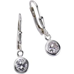 Paar Ohrh&auml;nger Firetti "Schmuck Geschenk, Ohrringe Solit&auml;r, Silber 925", silber (silberfarben, kristallwei&szlig;, kristallwei&szlig;), Ohrringe, Damen, Silber 925 (Sterlingsilber), Paar Ohrh&auml;nger, mit Zirkonia (synth.)
