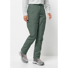 Trekkinghose Jack Wolfskin "BARRIER PANT W", Damen, Gr. 34, Normalgr&ouml;&szlig;en, gr&uuml;n (hedge, gr&uuml;n), OBERSTOFF: 46% POLYAMID, 27% LYOCELL, 27% VISKOSE. Futter: 100% POLYESTER, Hosen Trekkinghose