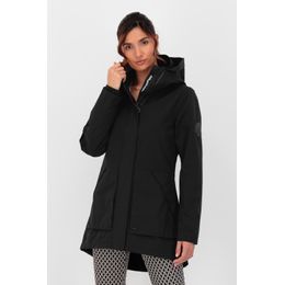 alife and kickin Outdoorjacke ALIFE & KICKIN "ArlettaAKA", Damen, Gr. L, moonless, Web, Obermaterial: 100% Polyester, unifarben, figurbetont Po-bedeckend, ohne Ausschnitt, Jacken Outdoorjacke, mit Kapuze und in figurbetontem Fit