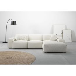 Ecksofa Home Affaire "Glimminge auch in Breitcord, Feincord, Boucl&eacute; + Easy care-Bezug", wei&szlig;, B:294cm H:71cm T:191cm, 96% Polyester, 4% Polyacryl, Sofas, Ecksofa, L-Form, Breite 294, Zierkissen