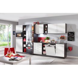 Sp&uuml;lenschrank KOCHSTATION "KS-Paris", grau (wei&szlig;, anthrazit), B:110cm H:85cm T:60cm, Holzwerkstoff, Schr&auml;nke, Sp&uuml;lenschrank