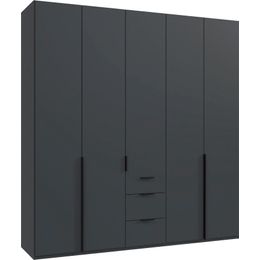 Dreht&uuml;renschrank wimex "Mugano", grafit, griffe schwarz, B:225cm H:236cm T:58cm, Holzwerkstoff, Schr&auml;nke, Dreht&uuml;renschrank, in vielen Breiten, 208 oder 236 cm hoch, Made in Germany