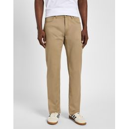 5-Pocket-Hose Lee "Extreme Motion", Herren, Gr. 38, L&auml;nge 34, braun (oscar khaki), Web, Obermaterial: 60% Baumwolle, 38% Polyester, 2% Elasthan, normal lang, Hosen 5-Pocket-Hose, Extreme Motion Stretchware