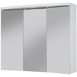 Spiegelschrank Jokey "Ancona LED", wei&szlig;, B:82,5cm H:69,1cm T:25cm, MDF, Schr&auml;nke, Spiegelschrank, 83 cm Breite