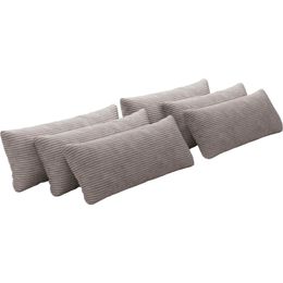 Sofakissen OTTO HOME "Mikado", grau (taupe), B:65cm H:25cm T:10cm, 100% Polyester, Polsterauflagen, Sofakissen, 3,5,6,7-teilige Kissen-Sets zur Auswahl