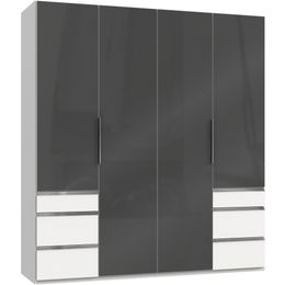 Kleiderschrank wimex "Level by fresh to go", wei&szlig; (wei&szlig;, grauglas), B:200cm H:216cm T:58cm, Schr&auml;nke, Kleiderschrank, mit vollfl&auml;chigen Glast&uuml;ren