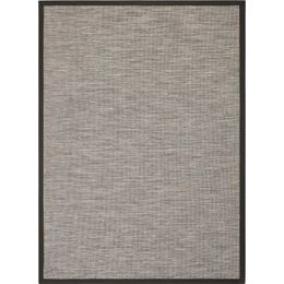 Teppich Dekowe "Naturino Color", grau (anthrazit), B:80cm H:7mm L:150cm, Kunstfaser, Teppiche, Teppich, Flachgewebe, Sisal-Optik, mit Bord&uuml;re, In- und Outdoor geeignet