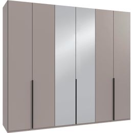 Kleiderschrank wimex "Mugano,in 5 Breiten,2 H&ouml;hen,2 Tiefen, viele Farben, Made in Germany", saharagrau, griffe schwarz, B:270cm H:236cm T:58cm, Holzwerkstoff, Schr&auml;nke, Kleiderschrank, mit langen Griffen aus Metall, mit oder ohne Spiegel