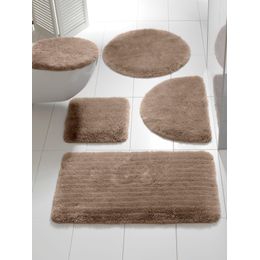 Badematte HEINE HOME Gr. 2, grau (taupe), rechteckig (50cm x 90cm ), 1 Stk., Badematten, Badematte