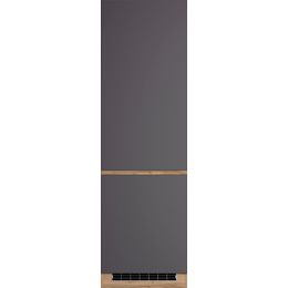 K&uuml;hlumbauschrank KOCHSTATION "KS-Riesa", grau (matt grau), B:60cm H:200cm T:60cm, Holzwerkstoff, Schr&auml;nke, K&uuml;hlumbauschrank, Breite 60 cm, MDF-Fronten