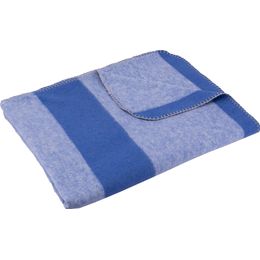 Wohndecke SETEX "Kuscheldecke", blau (hellblau, blau), B:150cm L:200cm, Baumwolle, Polyester, Wohndecken, Wohndecke, mit Streifen, Kuscheldecke