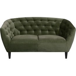 2-Sitzer ACTONA GROUP "Ria Sofa, Couch, Doppelsofa, Loveseat", gr&uuml;n (waldgr&uuml;n), B:150cm H:78cm T:84cm, Sofas, 2-Sitzer, Samtstoff, Massivholz-Beine, Taschenfederkern, Tufting, mit Armlehnen