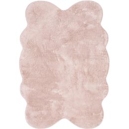 Fellteppich Paco Home "Pelt 640", rosa, B:140cm H:16mm L:200cm, Polyester, Teppiche, Fellteppich, Kunstfell, Uni Farben, sehr weicher Flor