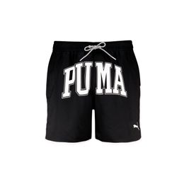 Badeshorts Puma, Herren, Gr. M, N-Gr, schwarz, Obermaterial: 100% Polyester, unifarben mit Farbeinsatz, Badehosen Badeshorts, mit auff&auml;lligem Logo-Schriftzug