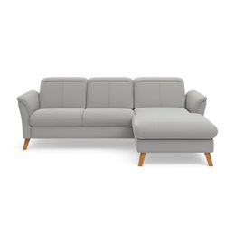 Sit & More Ecksofa SIT & MORE "Romero L-Form", silber, B:245cm H:91cm T:178cm, 90% Polyester 10%Polyamid, Sofas, Ecksofa, wahlweise mit oder ohne Relax-Funktion, Bettfunktion, Bettkasten