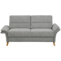 3-Sitzer Home Affaire "Westerland", grau (hellgrau), B:186cm H:90cm T:89cm, 100% Polyester, Sofas, 3-Sitzer, Federkern-Polsterung. wahlweise mit Armlehnfunktion