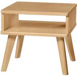 Nachtkonsole Hasena "Stand", braun, B:48cm H:42cm T:38cm, Massivholz, Sideboards, Nachtkonsole