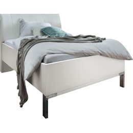Futonbett Wiemann "Monaco, Bettgestell, Bettrahmen, komfortables Polsterkopfteil", wei&szlig;, B:109cm L:218cm, Betten, Futonbett, Polsterkopfteil aus Kunstleder, verschiedene Gr&ouml;&szlig;en, in Komforth&ouml;he