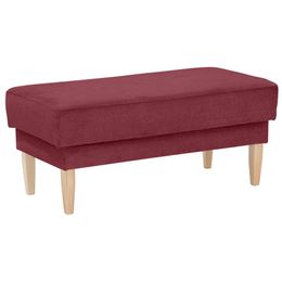 Hockerbank Home Affaire "Scalea", rot (rot, buche), B:110cm H:51cm T:55cm, Hocker, Hockerbank