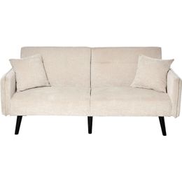 Schlafsofa Jahnke "CHILLAX DOT", champagner, B:191cm H:83cm T:84cm, Sofas, Schlafsofa, mit Relax-und Schlaffunktion, inkl. Kissen, Breite 191 cm
