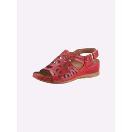 Sandalette Gemini, Damen, Gr. 36, rot, Glattleder, Schuhe Sandalette