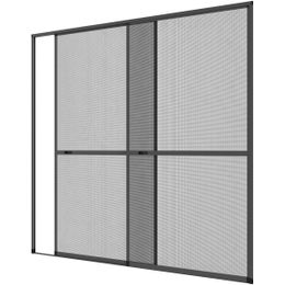 Insektenschutz-T&uuml;r Hecht INTERNATIONAL "COMFORT", grau (rahmen: anthrazit gewebe: anthrazit), B:240cm H:240cm, Insektenschutzgitter, Insektenschutz-T&uuml;r