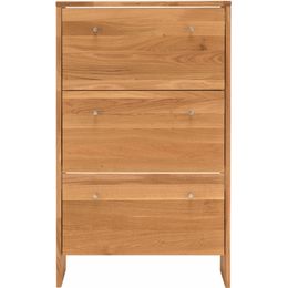 Kombikommode Home Affaire "Dura Kommode Schrank Schuhschrank", braun (wildeiche), B:82cm H:133cm T:27cm, Massivholz, Sideboards, Kombikommode, aus FSC-zertifizierten Massivholz, Breite 82 cm
