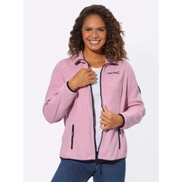 Fleecejacke Casual Looks, Damen, Gr. 54, rosa (ros&eacute;), 100% Polyester, unifarben, Jacken Fleecejacke