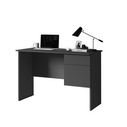 Schreibtisch Home Affaire "Essential, Schreibtisch, kleiner Computertisch, B&uuml;rotisch f&uuml;r B&uuml;ro", schwarz (anthrazit matt), B:110cm H:75cm T:50cm, Tische, Schreibtisch, mit 1 T&uuml;r,1 Schublade, Arbeitsplatte Breite 110 cm