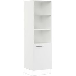 Seitenschrank IMPULS K&Uuml;CHEN "Valencia", Breite/H&ouml;he: 60/190,7 cm", wei&szlig;, B:60cm H:190,7cm T:57,6cm, Dekorfolie, Holzwerkstoff, Schr&auml;nke, Seitenschrank, vormontiert, mit Dreht&uuml;r, mit verstellbaren Fachb&ouml;den