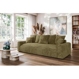 Big-Sofa Home Affaire "LAKESIDE klein 3-Sitzer Schlafsofa mit Bettkasten, Breite 238 cm", gr&uuml;n, B:238cm H:85cm T:98cm, 100% Polyester, Sofas, Big-Sofa, Liegefl&auml;che 149x195 cm, hoher Sitzkomfort, Ma&szlig;e B/T/H: 238/98/85cm