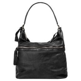 Shopper Samantha Look, Damen, Gr. B/H/T: 34cm x 32cm x 16cm onesize, schwarz, Leder, Taschen Shopper, echt Leder, Made in Italy