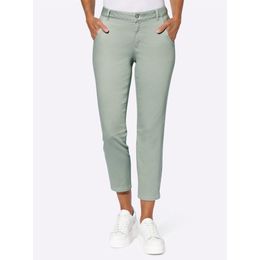 Bequeme Jeans Inspirationen, Damen, Gr. 23, Kurzgr&ouml;&szlig;en, gr&uuml;n (kalkmint), 85% Baumwolle, 13% Polyester, 2% Elasthan, unifarben, 7/8-L&auml;nge, Jeans Bequeme Jeans
