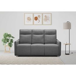3-Sitzer DOREL HOME "Lugo, Kinosofa mit Reclinerfunktion in Kunstleder und Webstoff", grau (anthrazit), B:180cm H:102cm T:86cm, Sofas, 3-Sitzer, mit manueller Relaxfunktion in 2 Sitzen