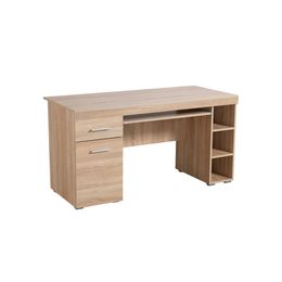 Schreibtisch Inosign "Alfa", braun (sonoma eiche), B:145cm H:75,5cm T:65,5cm, Tische, Schreibtisch, mit Stauraum, gut geeignet f&uuml;r das Home Office
