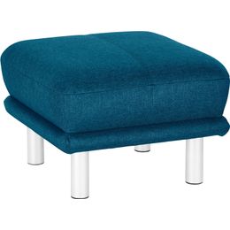 Hocker Trendmanufaktur "Cecilia II, modern und elegant, B/T 66/66cm", blau (petrol), B:66cm H:44cm T:66cm, Struktur fein (100% Polyester);Microfaser Vintage (100% Polyester);Struktur (100% Polyester), Hocker, Hocker