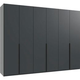 Kleiderschrank wimex "Mugano,in 5 Breiten,2 H&ouml;hen,2 Tiefen, viele Farben, Made in Germany", schwarz (grafit, griffe schwarz), B:270cm H:208cm T:58cm, Holzwerkstoff, Schr&auml;nke, Kleiderschrank, mit langen Griffen aus Metall, mit oder ohne Spiegel