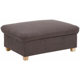 Hocker Home Affaire "Bergamo", braun (espresso), B:110cm H:44cm T:81cm, Luxus-Kunstleder;Struktur weich (100% Polyester);Chenille 100% Polyester;Struktur fein ( 100% Polyester), Hocker, Hocker, mit Stauraum