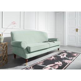 3-Sitzer Home Affaire "Rennes", gr&uuml;n (mint), B:200cm H:90cm T:93cm, Samtoptik ( 100% Polyester);Baumwollmix (50% Baumwolle, 50% Polyester), Sofas, 3-Sitzer, in Samtoptik oder Baumwoll-Mix